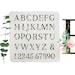 Watercolor Floral Alphabet, Embellished Letters Numbers, Magnolia Clip ...