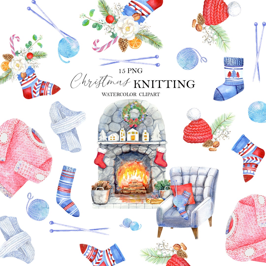 Knitting Gift for Knitter Clipart, Yarn, Needlework, Crochet, Cosy ...