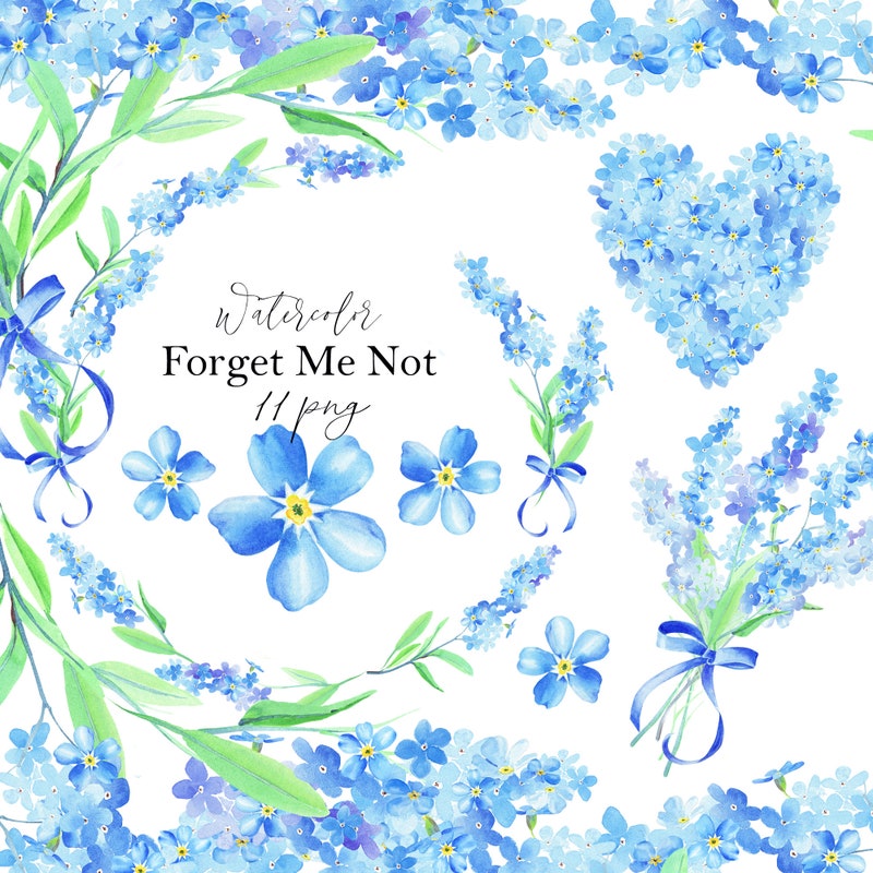 Forget Me Not Stencils - Etsy