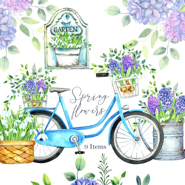 Watercolor Lilac Wreath, Blue Flower, Lilac Color, Floral Frame ...