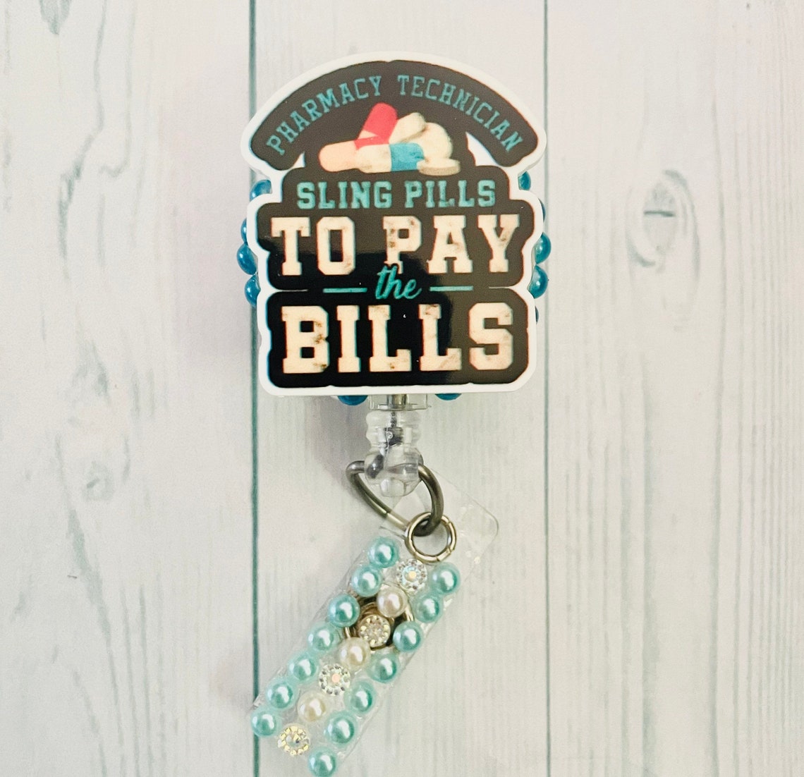 Cute Pharmacy Technician Themed Badge Reel - Etsy