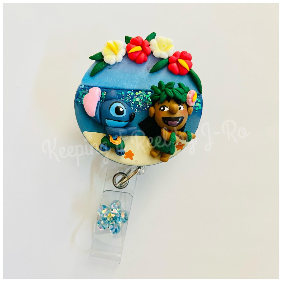 LILO and Stitch Hula Cameo Badge Reel - Etsy