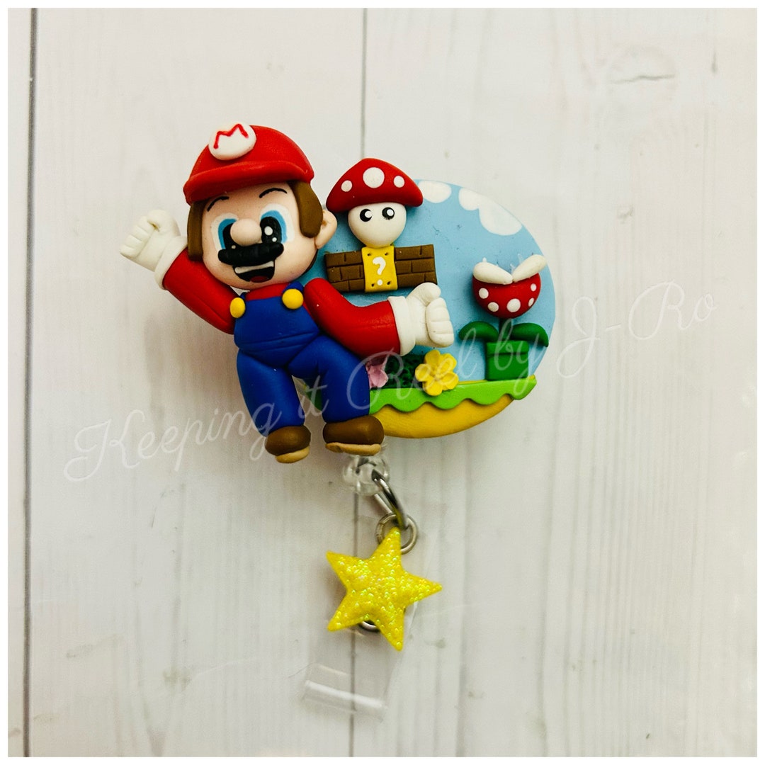 Video Game Brother Mario Badge Reel - Etsy