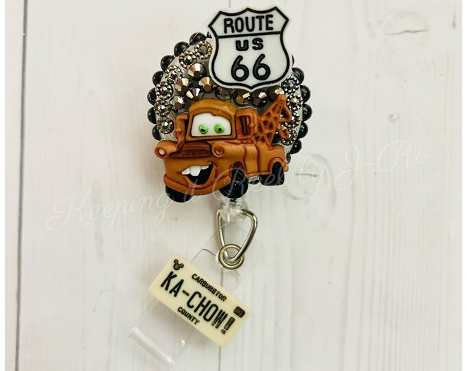 Cars Tow-mater Themed Badge Reel - Etsy