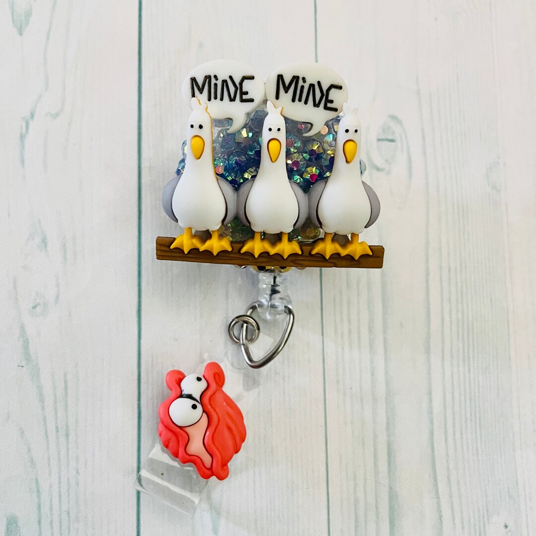 Funny Finding Nemo Seagulls Themed Badge Reel - Etsy