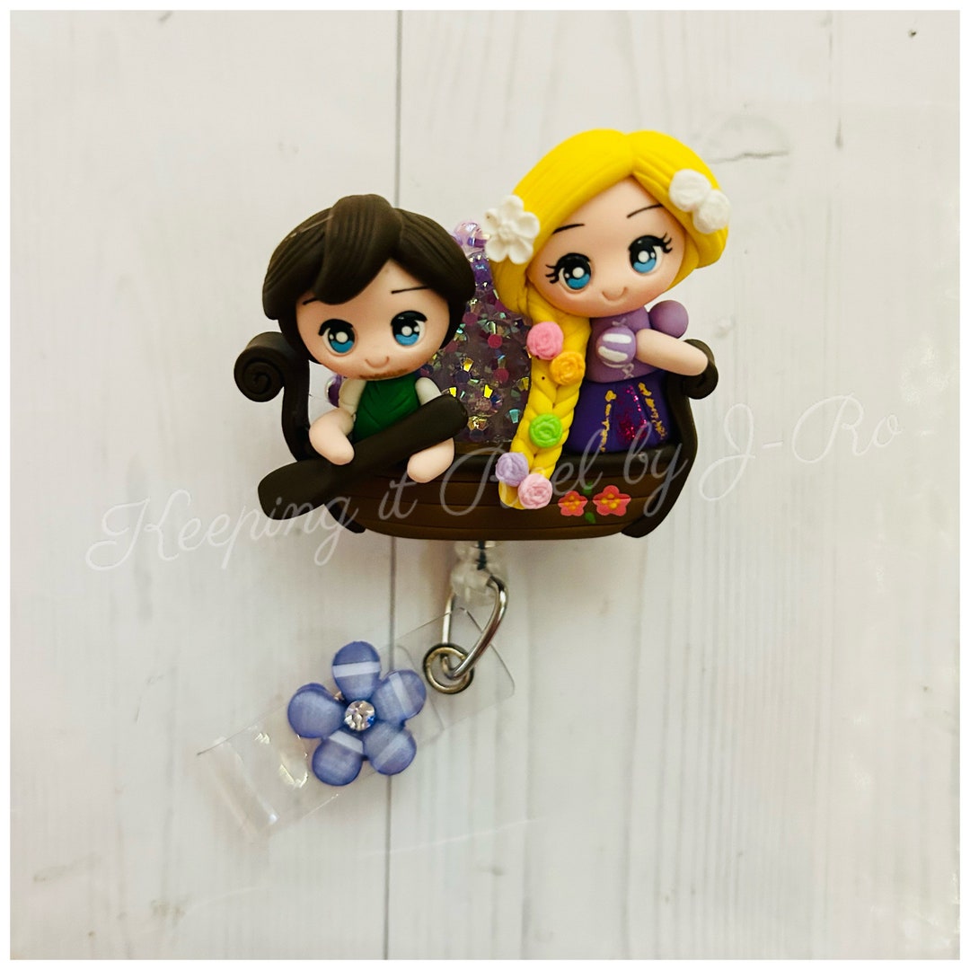 Rapunzel and Prince Badge Reel - Etsy