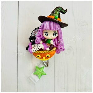 Halloween Witch Badge Reel - Etsy