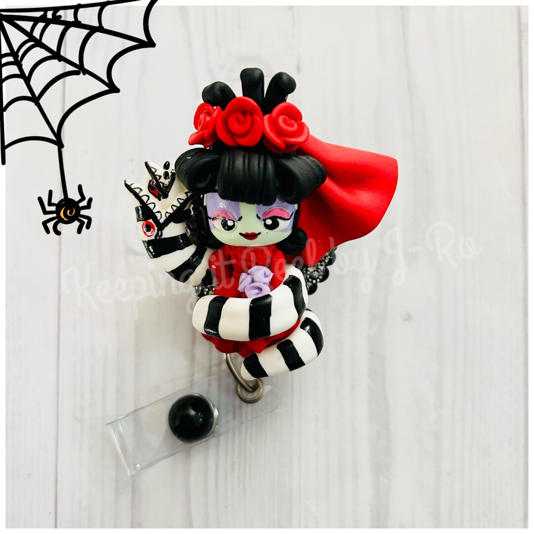 Red Beetle Bride Lydia With Sand Worm Badge Reel - Etsy