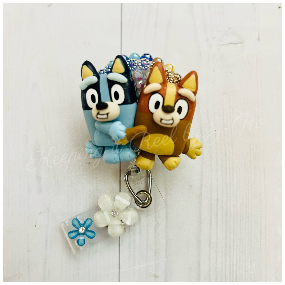 Blue Healer Cartoon Friends Badge Reel - Etsy