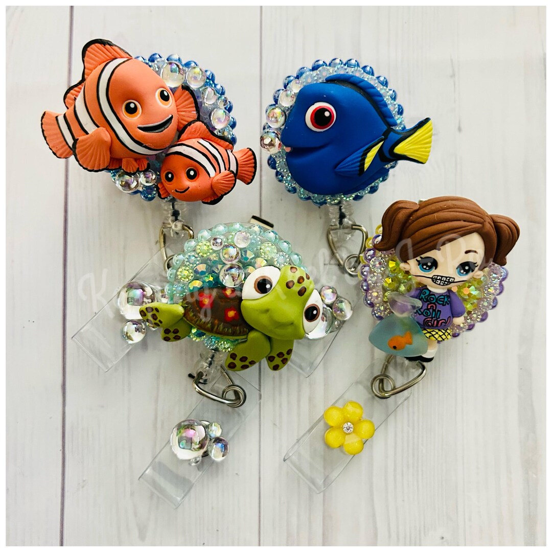Finding Nemo Dory Themed Badge Reel - Etsy Finding Nemo Dory Themed Badge Reel - Etsy
