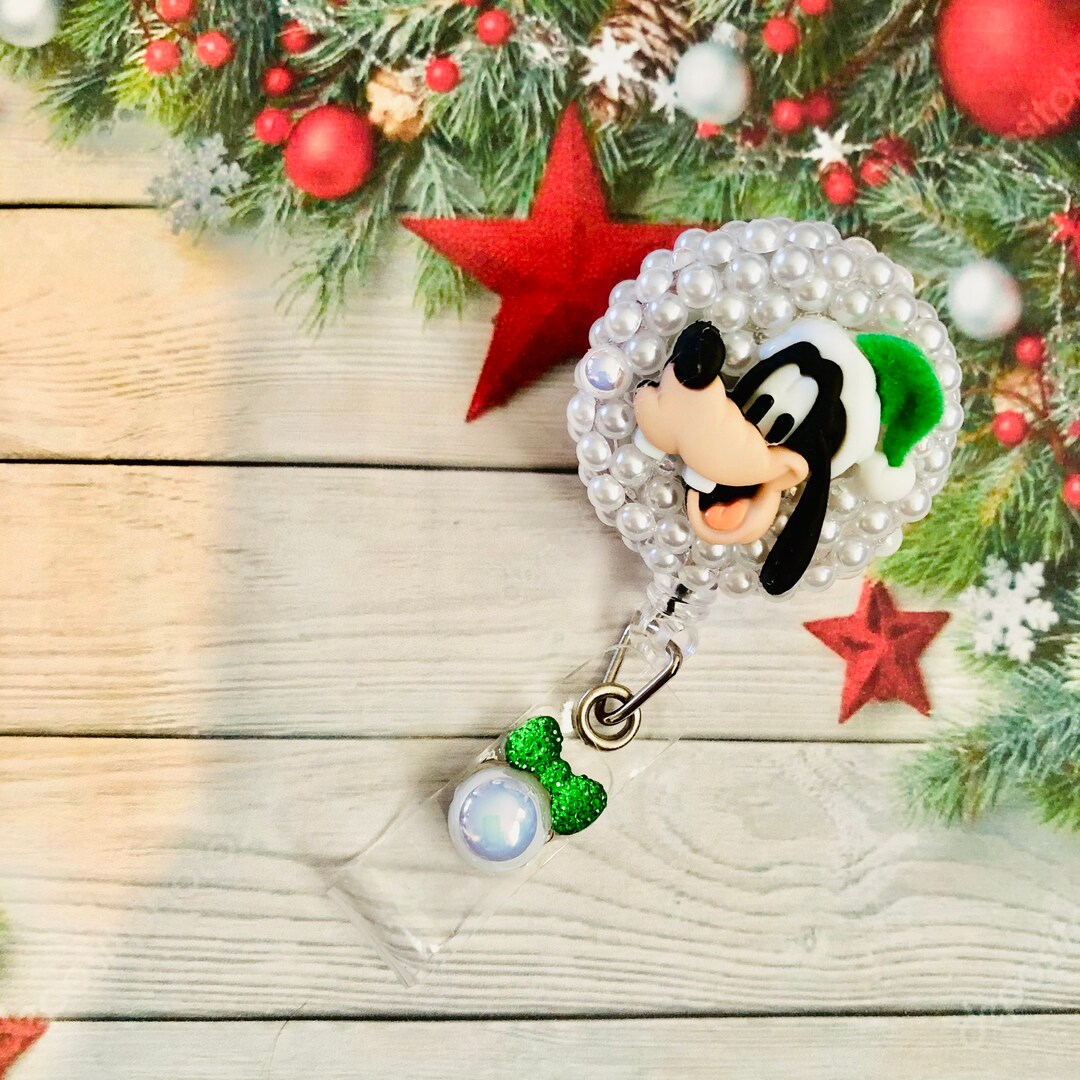 Goofy Christmas or Winter Themed Badge Reel - Etsy