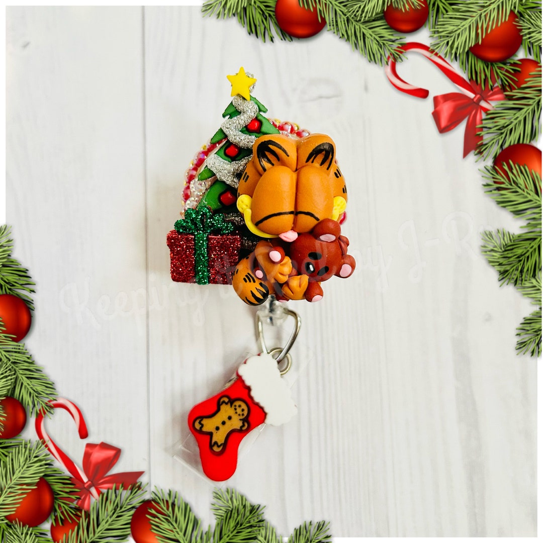 Cute Orange Cat Tabby Themed Badge Reel - Etsy