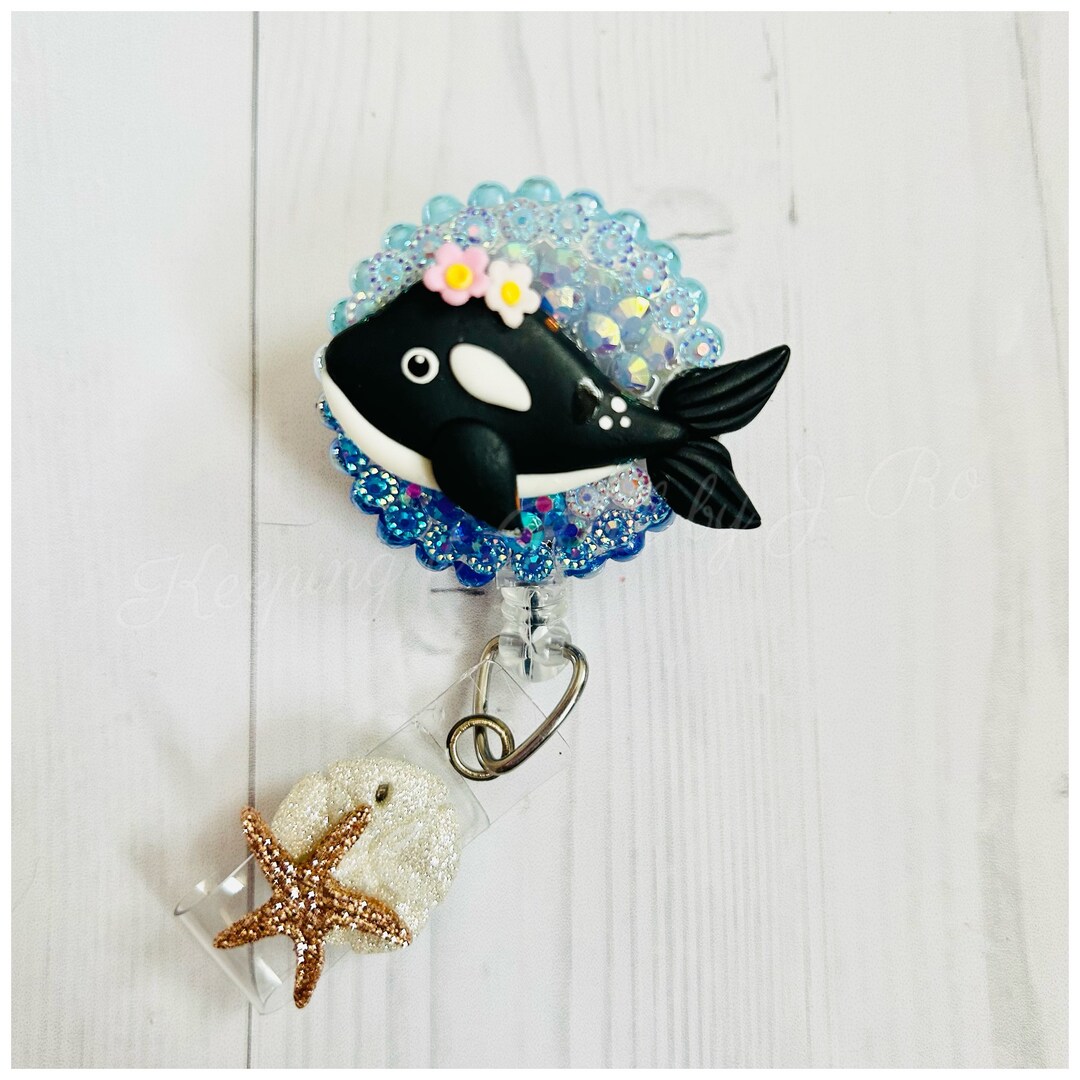 Orca Killer Whale Badge Reel - Etsy