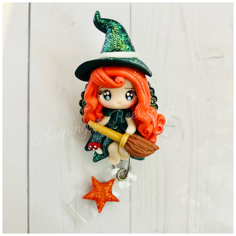 Halloween Witch Badge Reel - Etsy
