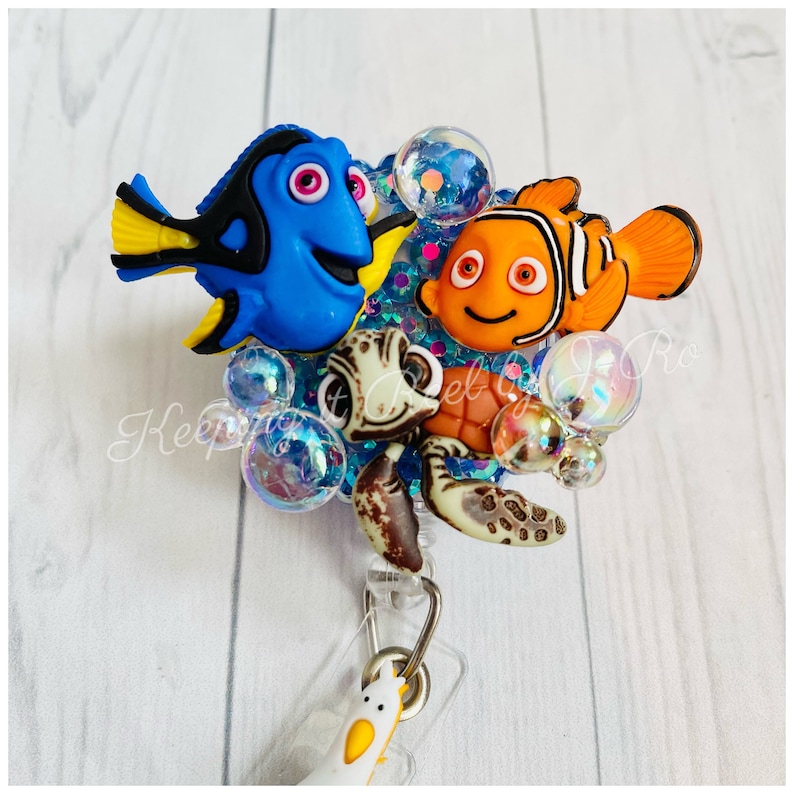 Finding Nemo Themed Badge Reel - Etsy Finding Nemo Themed Badge Reel - Etsy