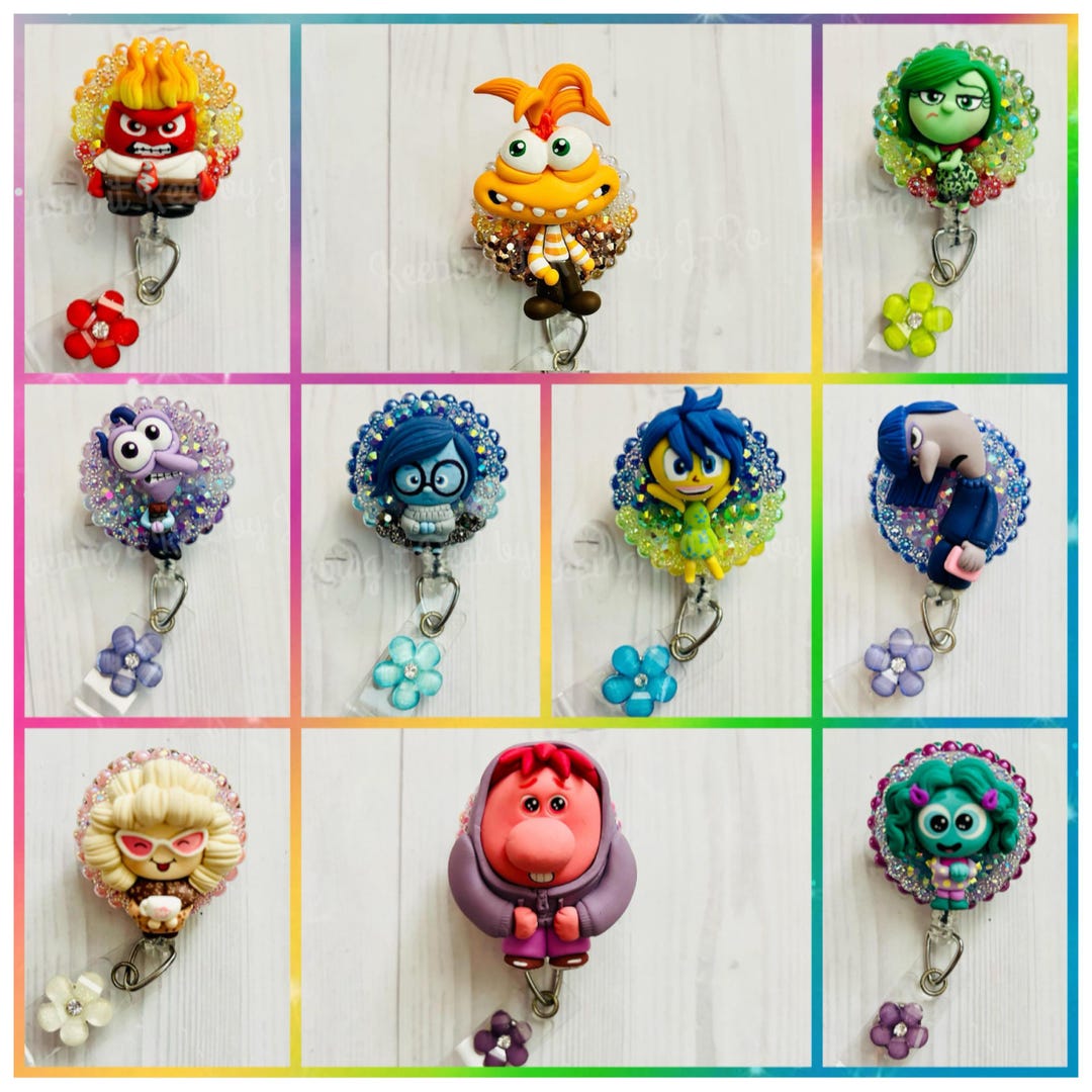 Inside Out Emotion Movie Character Badge Reel - Etsy