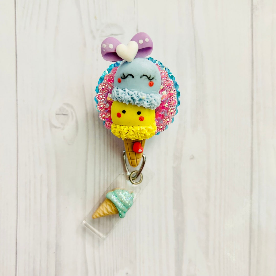 Summer Ice Cream Cone Badge Reel, Summer Badge Reel, Ice Cream Badge ...