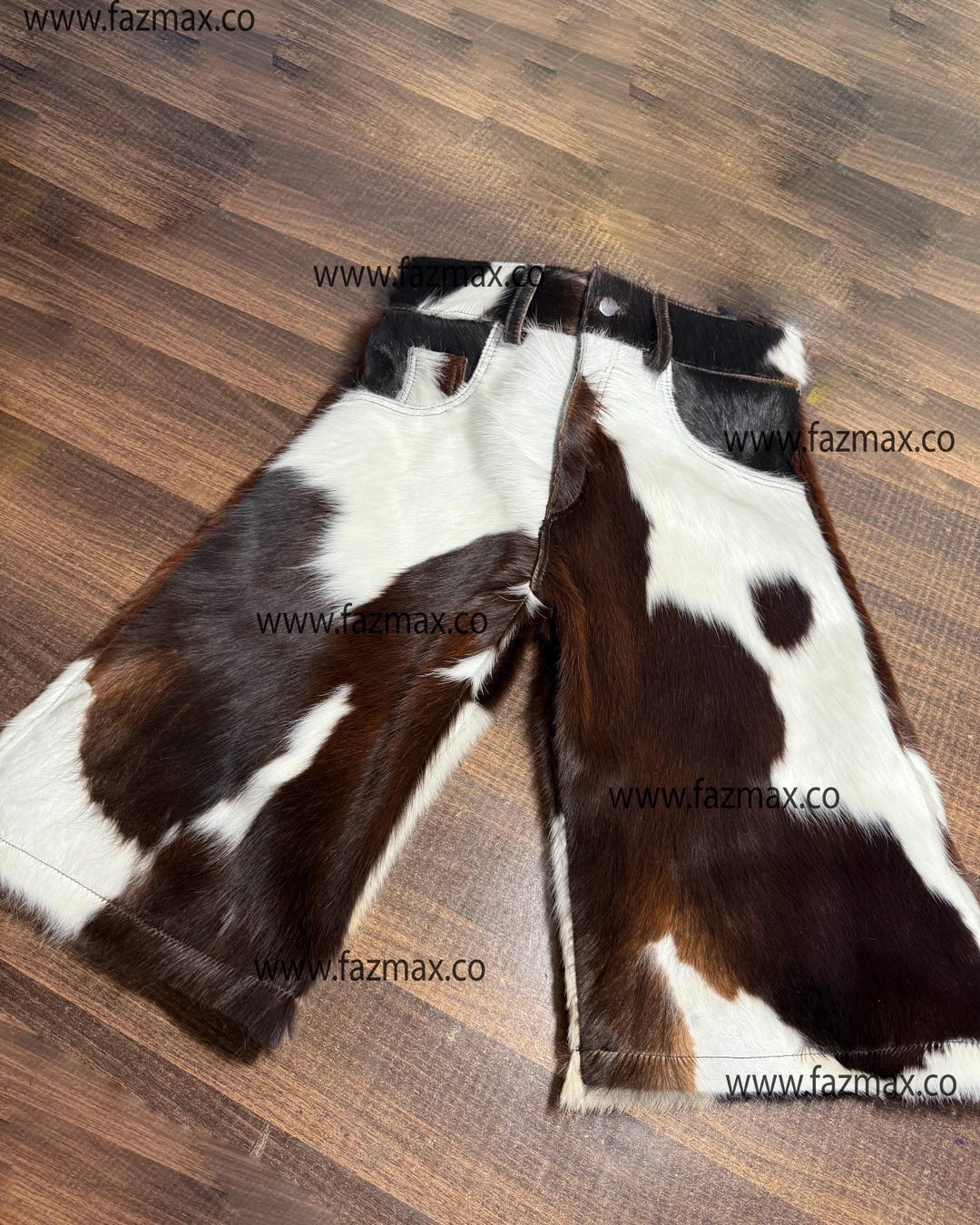 Rustic Cowhide Hair-on Hide Western Shorts: Handcrafted Fazmax - Etsy