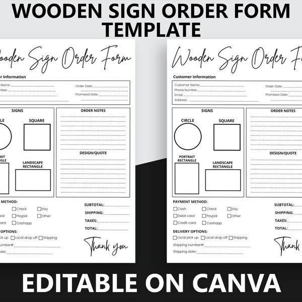 Wooden Sign Order Form - Etsy