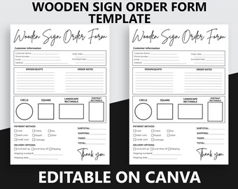 Wooden Sign Order Form - Etsy