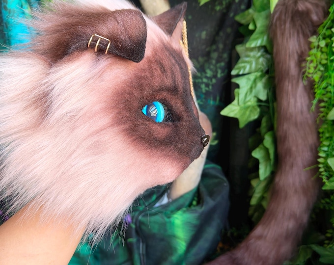Therian Mask/cat Mask (siamese Cat) - Etsy