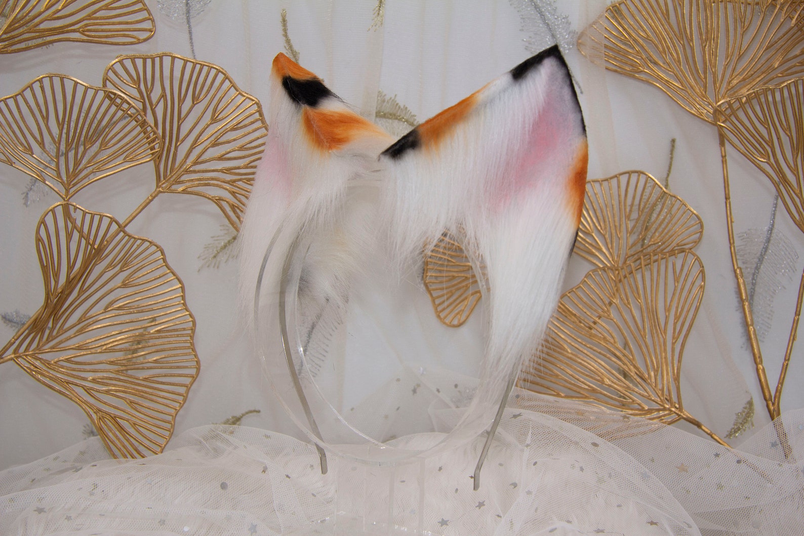Cosplay Calico Cat Ears And Tail Etsy Uk