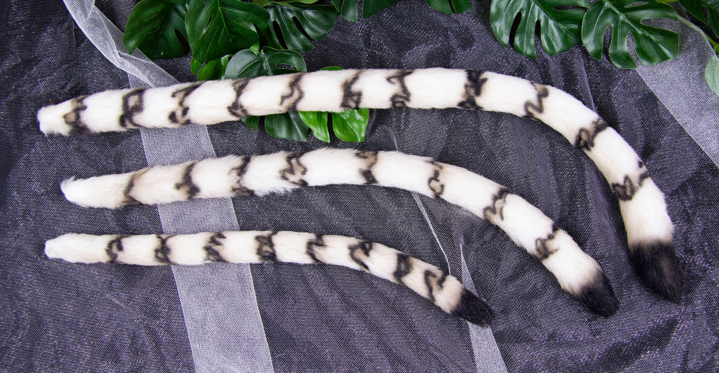 BJD doll Tiger Ears and Tail Set white | Etsy