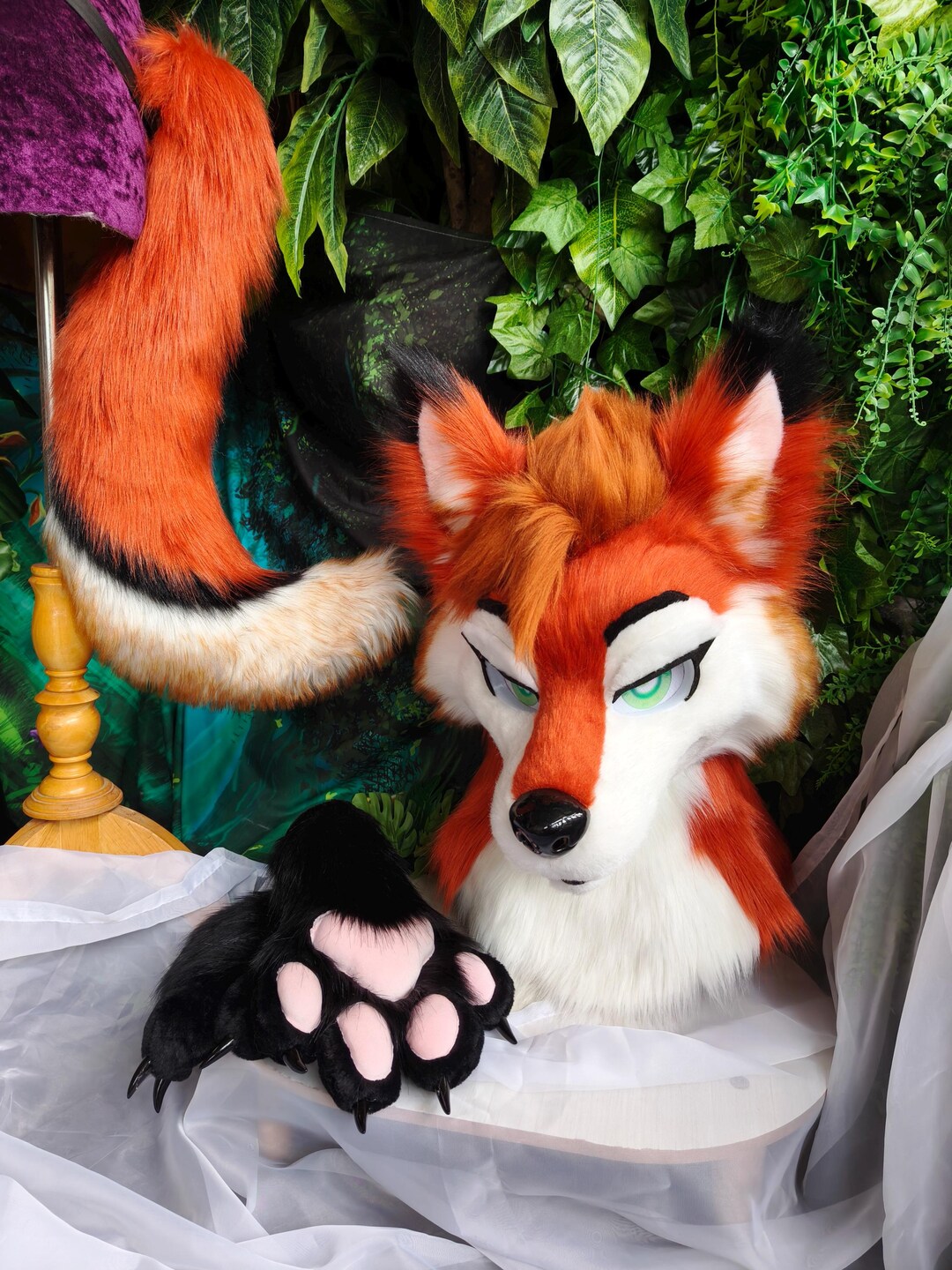 Premade Patial Fursuit Toony Red Fox Set (3 Pieces) Maker ...