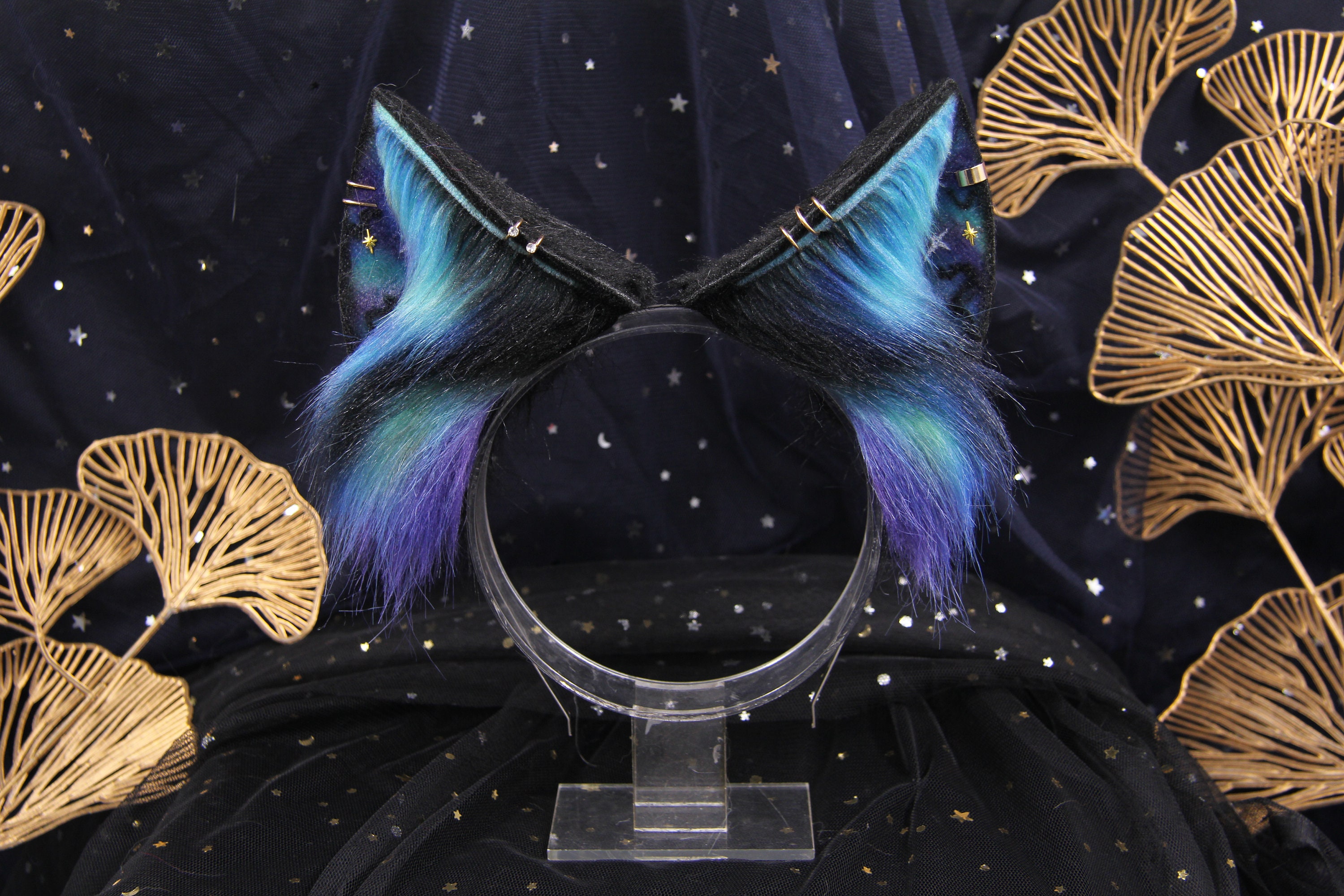 Fancy Fox Ears Set Galaxy Collections green - Etsy