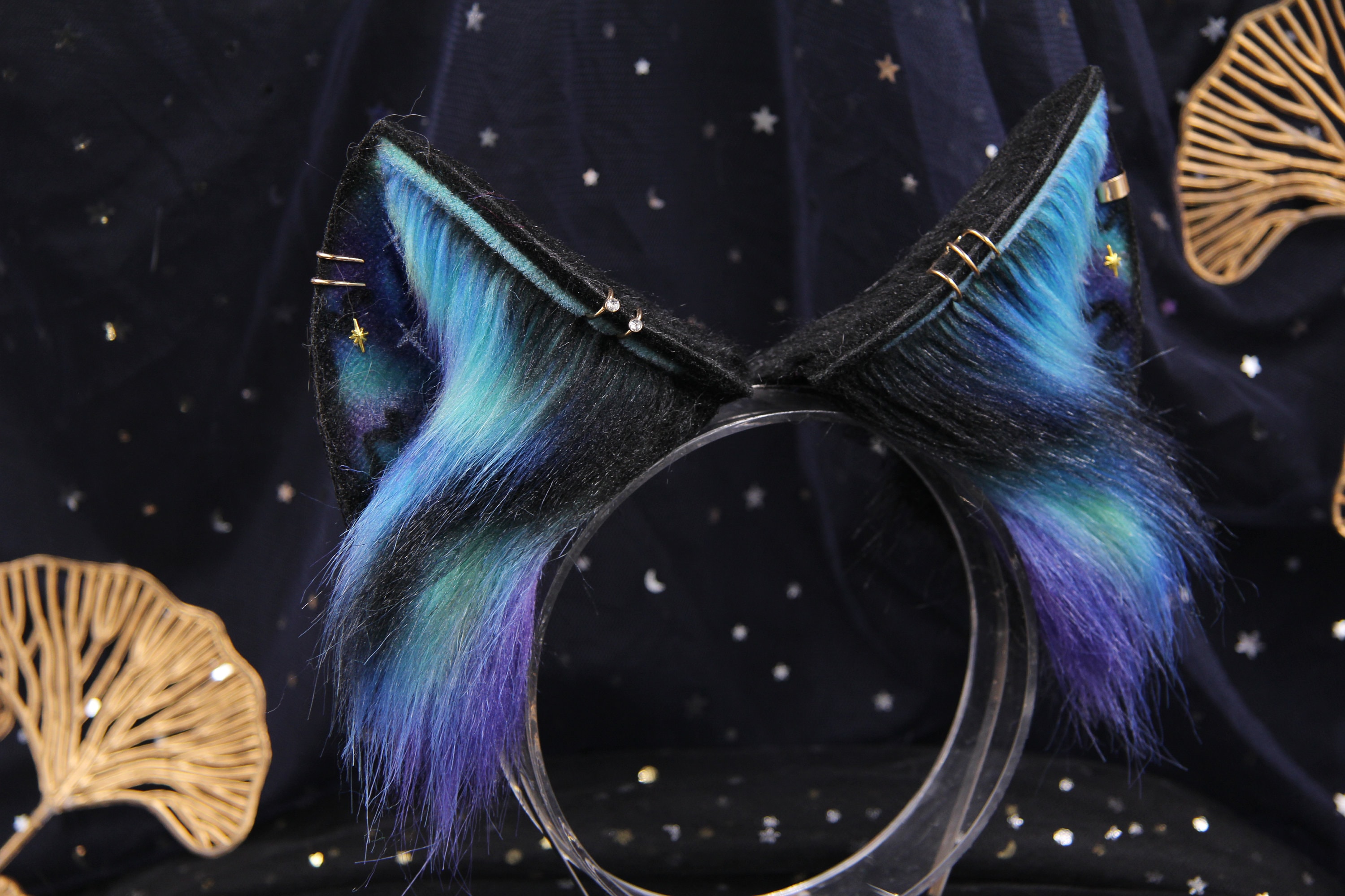 Fancy Fox Ears Set Galaxy Collections green - Etsy