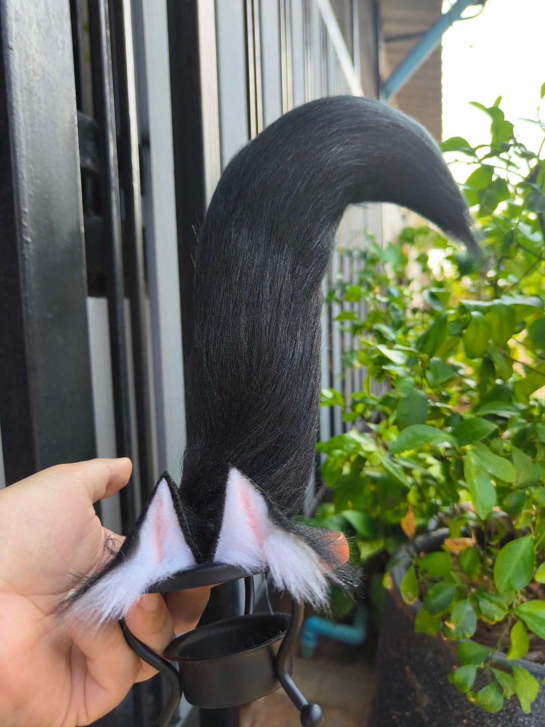 Premade BJD (doll) Black Fox Ear and Tail Set - Etsy