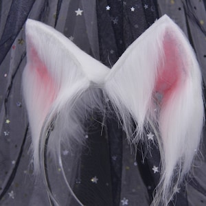 Cosplay Cat Ears and Tail : White Cat Set - Etsy