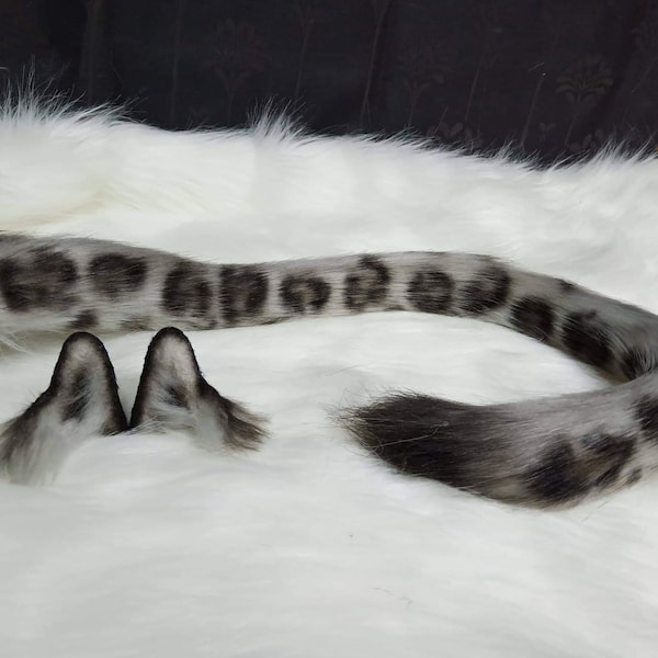 Therian Tail Snow Leopard - Etsy