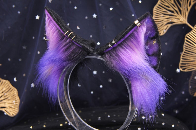 Fancy Fox Ears Set Galaxy Collections violet - Etsy