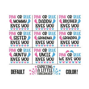Pink or Blue Bundle Svg Png Eps Pdf Files, Pink Blue Loves You, Pink or ...