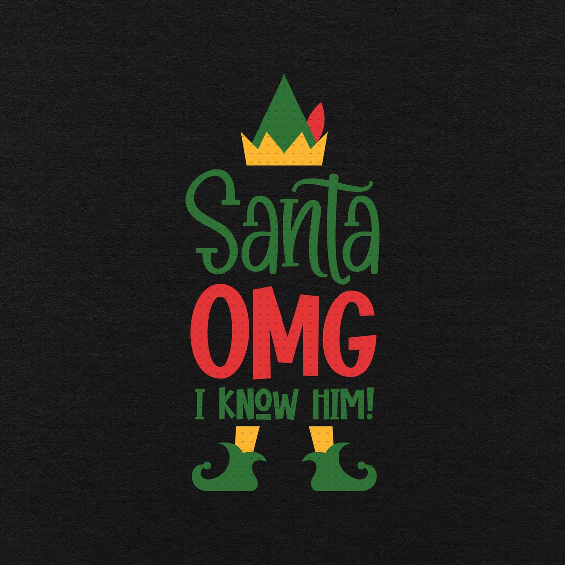Santa Omg I Know Him Svg Png Eps Pdf Files Buddy Elf Svg - Etsy