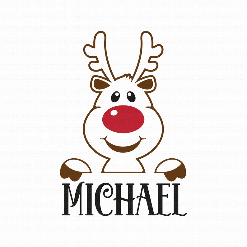 Reindeer Svg Png Eps Pdf Files, Reindeer Monogram Svg, Reindeer Face ...