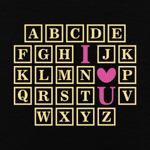 Alphabet I Love You Svg, Png, Eps, Pdf Files, Alphabet I Love U Svg ...