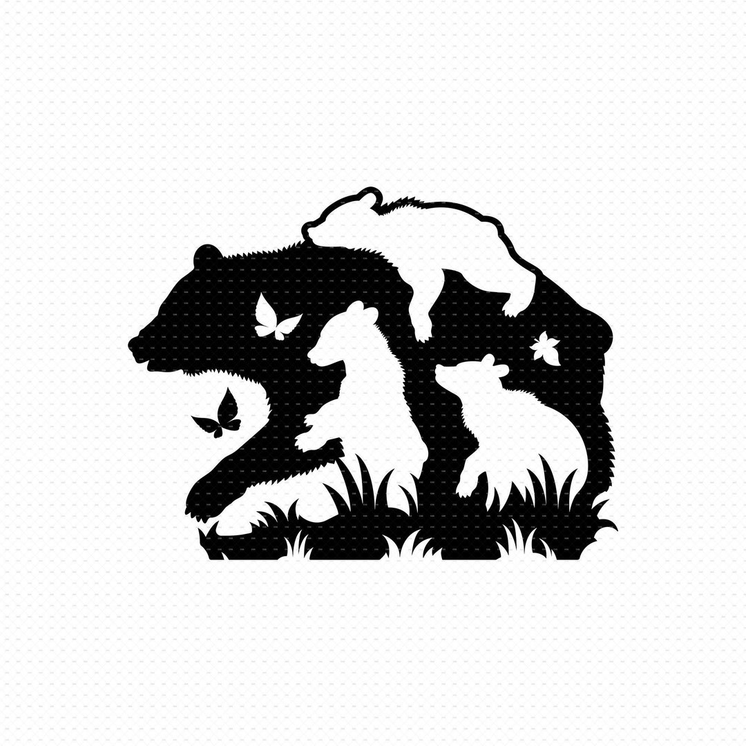 Mama Bear Svg, Png, Eps, Pdf Files, Three Cubs Svg, Bear Mama Svg, Mama ...