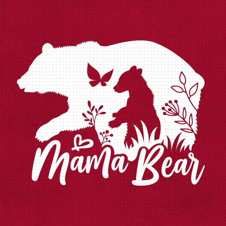 Mama Bear Svg Png Eps Pdf Files Bear Mama Svg Mama Bear Baby - Etsy