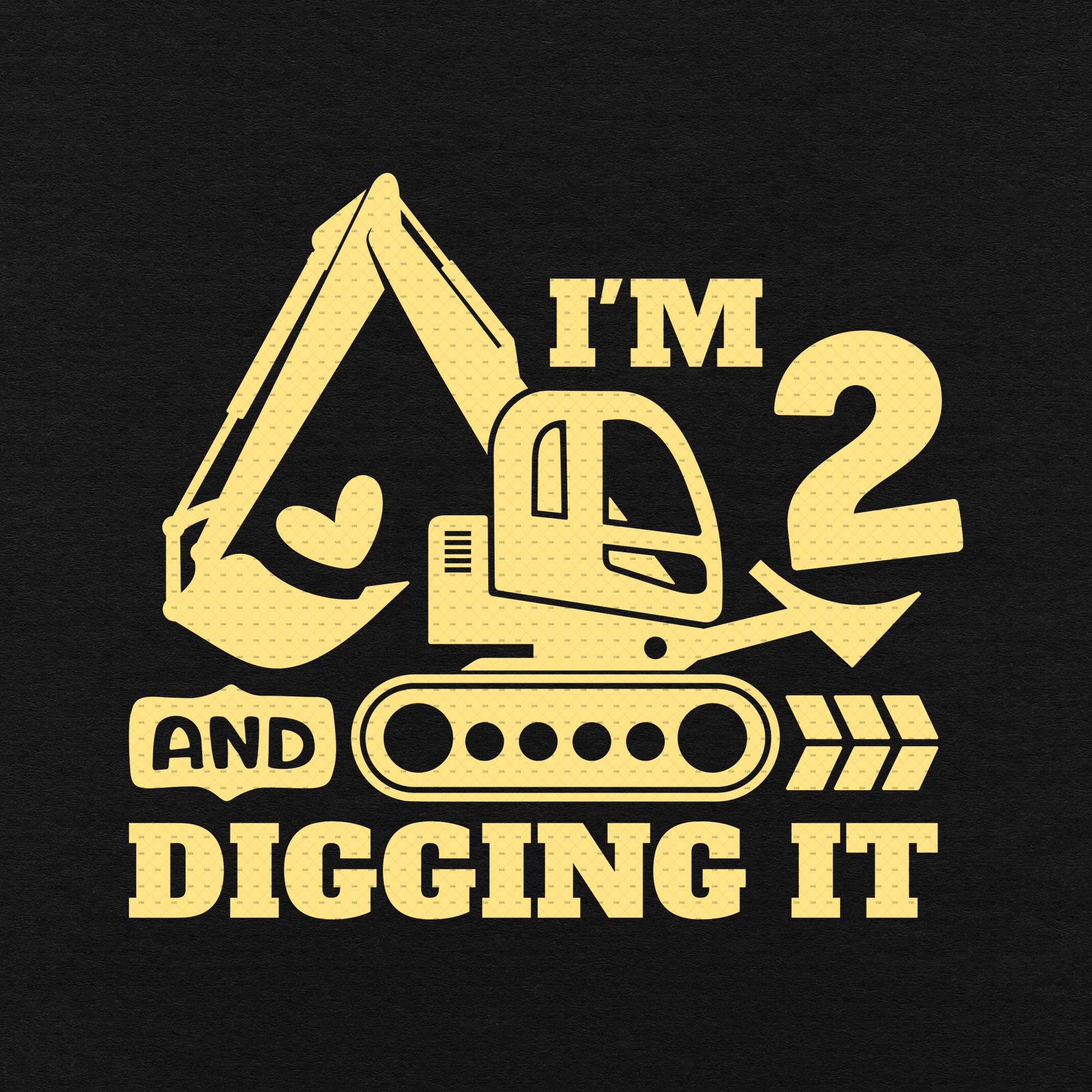 I'm 2 and Digging It Svg Png Eps Pdf Files Im 2 and - Etsy