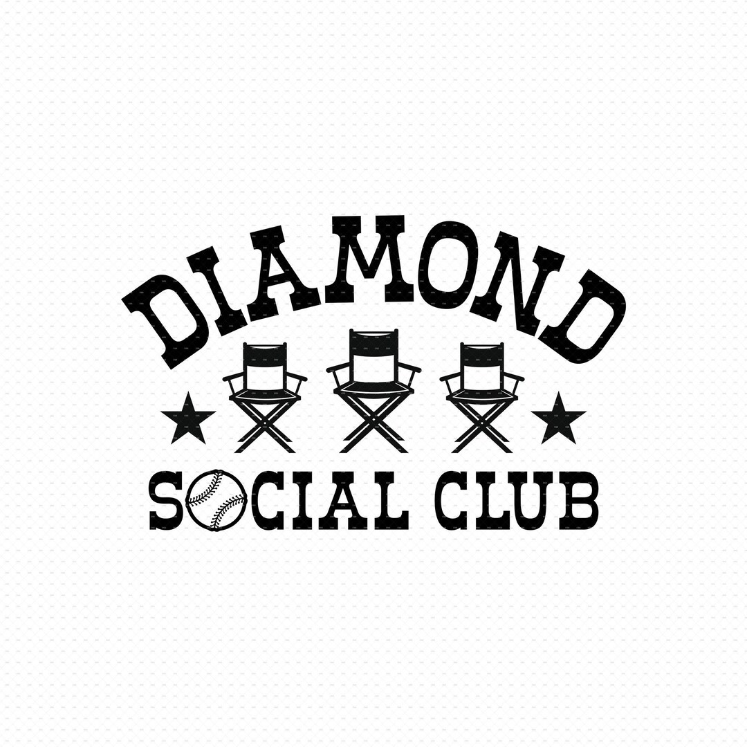 Diamond Social Club Svg, Png, Eps, Pdf, Social Club Svg, Baseball Mom ...