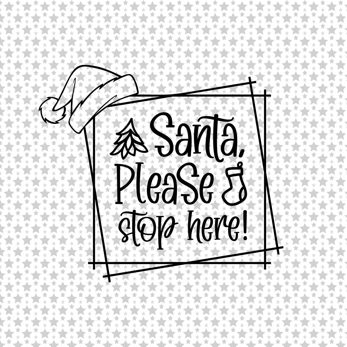 Santa Please Stop Here Svg Png Eps Pdf Files Christmas Sign - Etsy