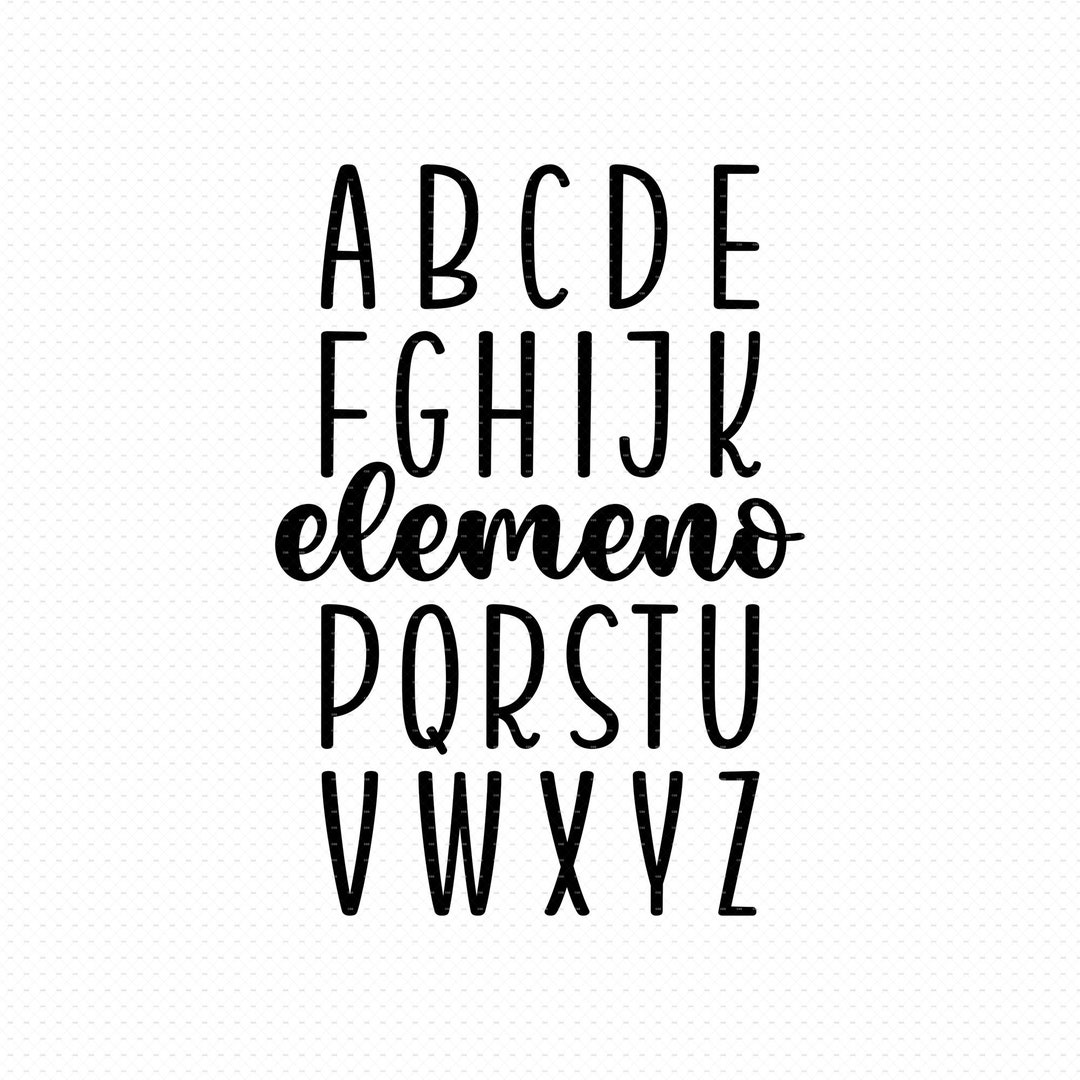 Alphabet Elemeno Svg, Png, Eps, Pdf Files, Back to School Svg, Teacher ...