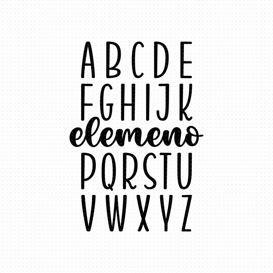 Alphabet Elemeno Svg Png Eps Pdf Files Back to School Svg - Etsy