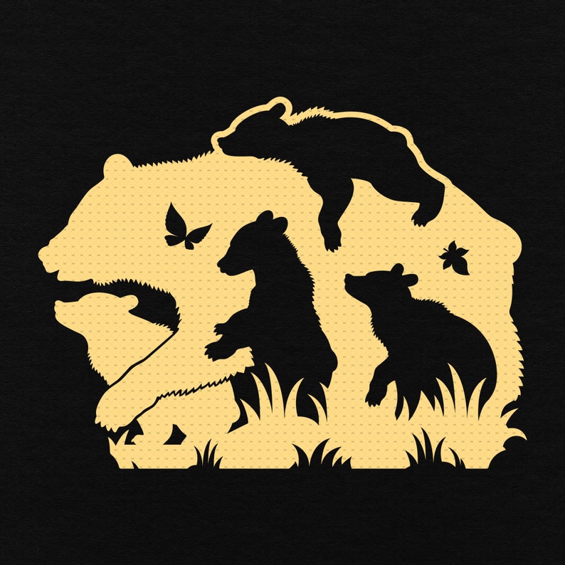 Mama Bear 4 Cubs Svg Png Eps Pdf Files Mama Bear Svg 4 - Etsy