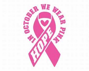 Pink October Svg - Etsy