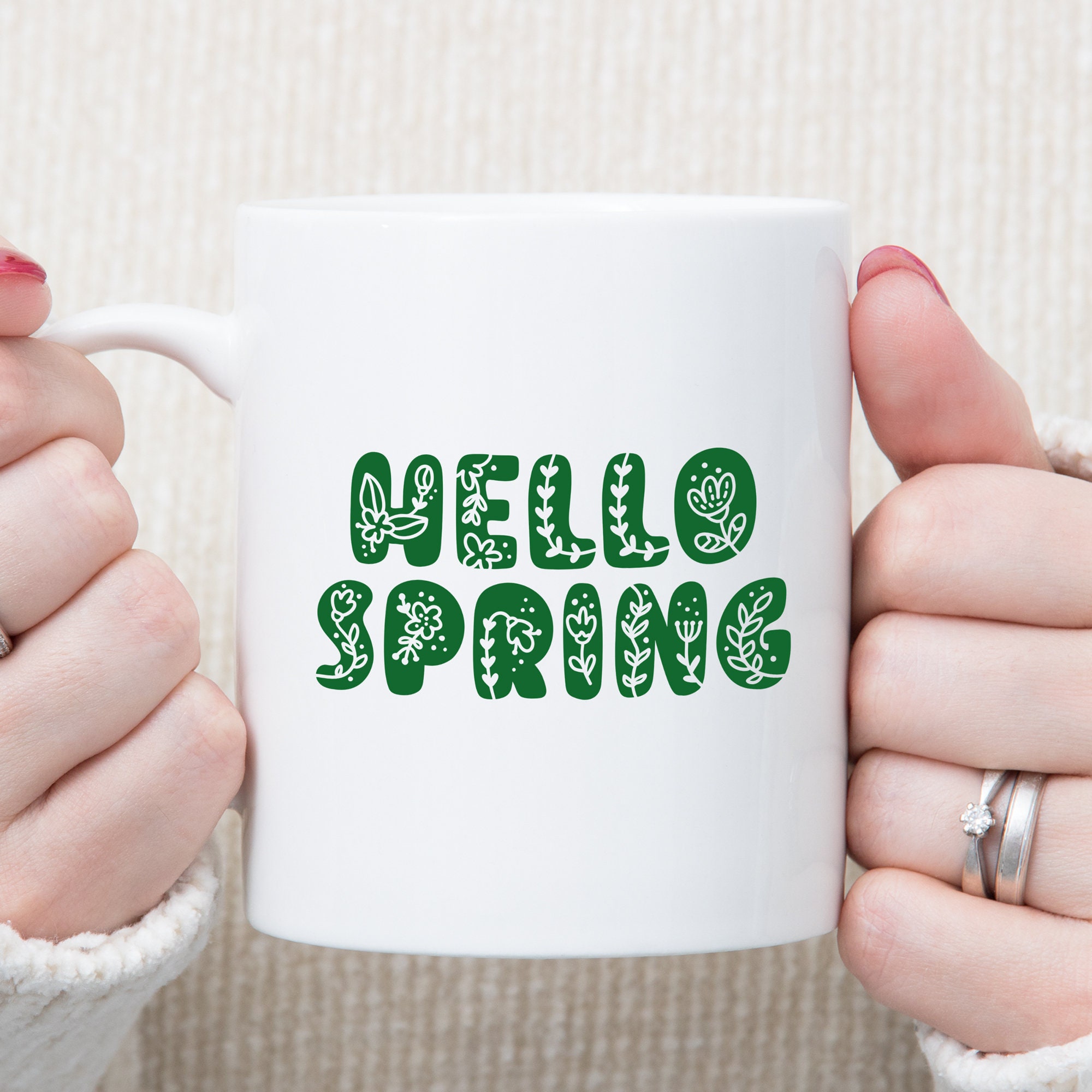 Hello Spring Svg Png Eps Pdf Files Hello Spring Svg - Etsy