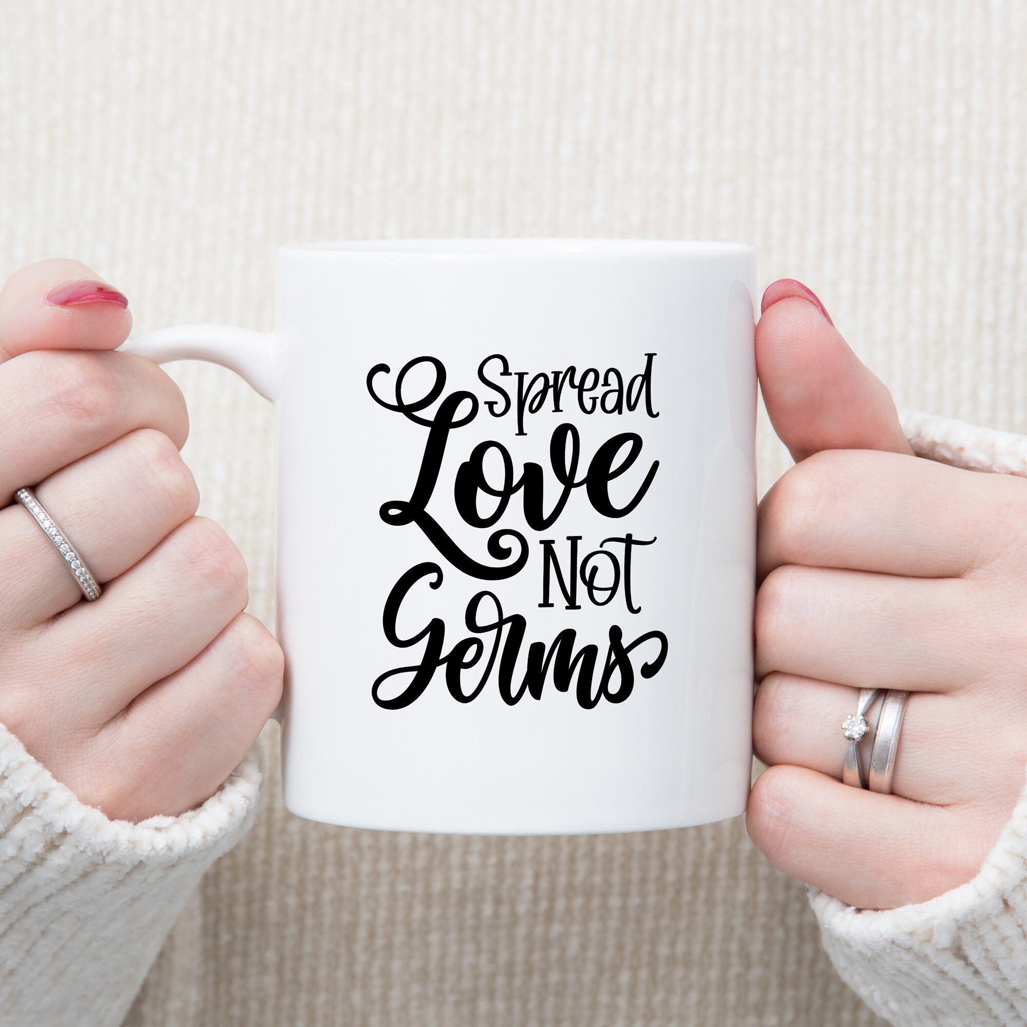 Spread Love Not Germs Svg Png Eps Pdf Cut Files, Funny Quarantine Svg ...