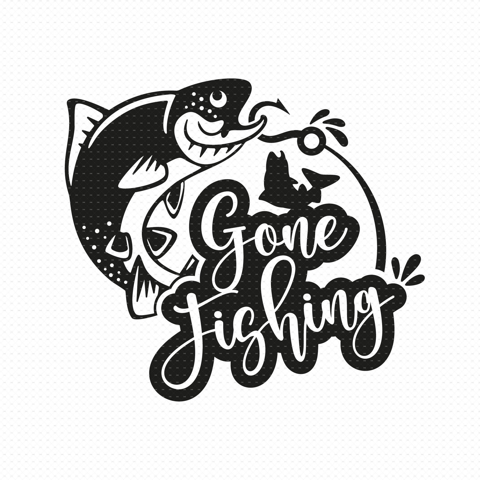 Gone Fishing Svg Png Eps Pdf Files Gone Fishin Svg Fishing - Etsy